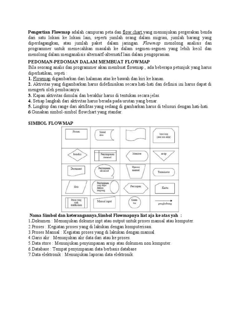 Pengertian Flowmap adalah campuran peta dan flow chart | PDF