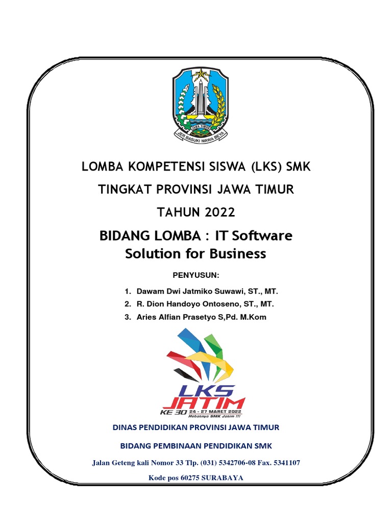 Kisi-Kisi LKS 2022 - IT Software Solution For Business-2022 | PDF