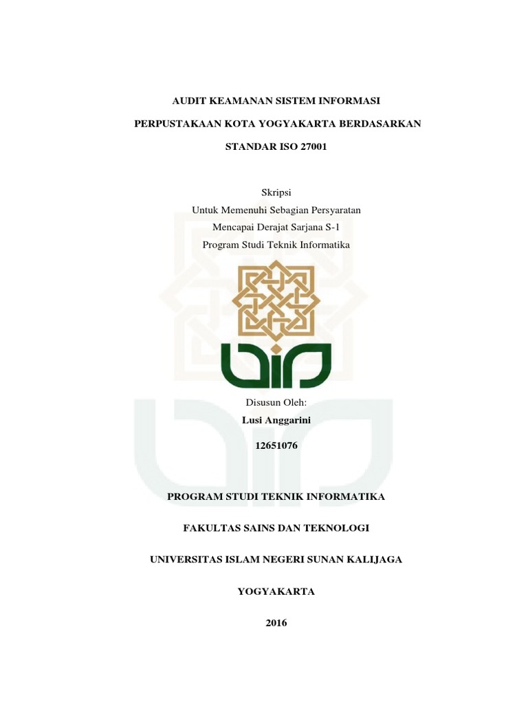 Audit ISO 27001 Perpustakaan Yogya | PDF