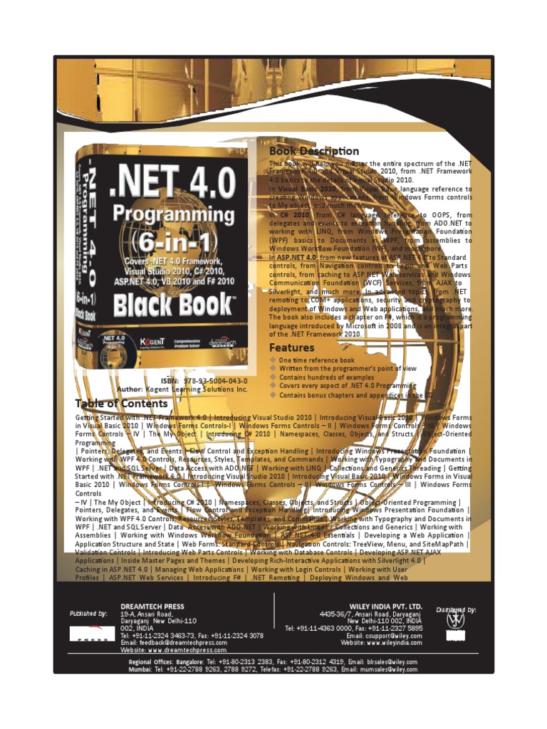 Dot Net 40 Programming Black Book | PDF | Windows Presentation ...