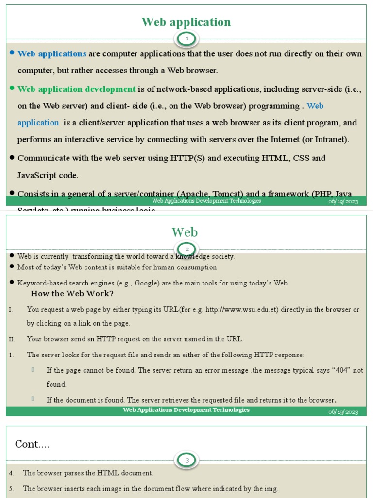 Web Applications Development Technologies | PDF | World Wide Web ...
