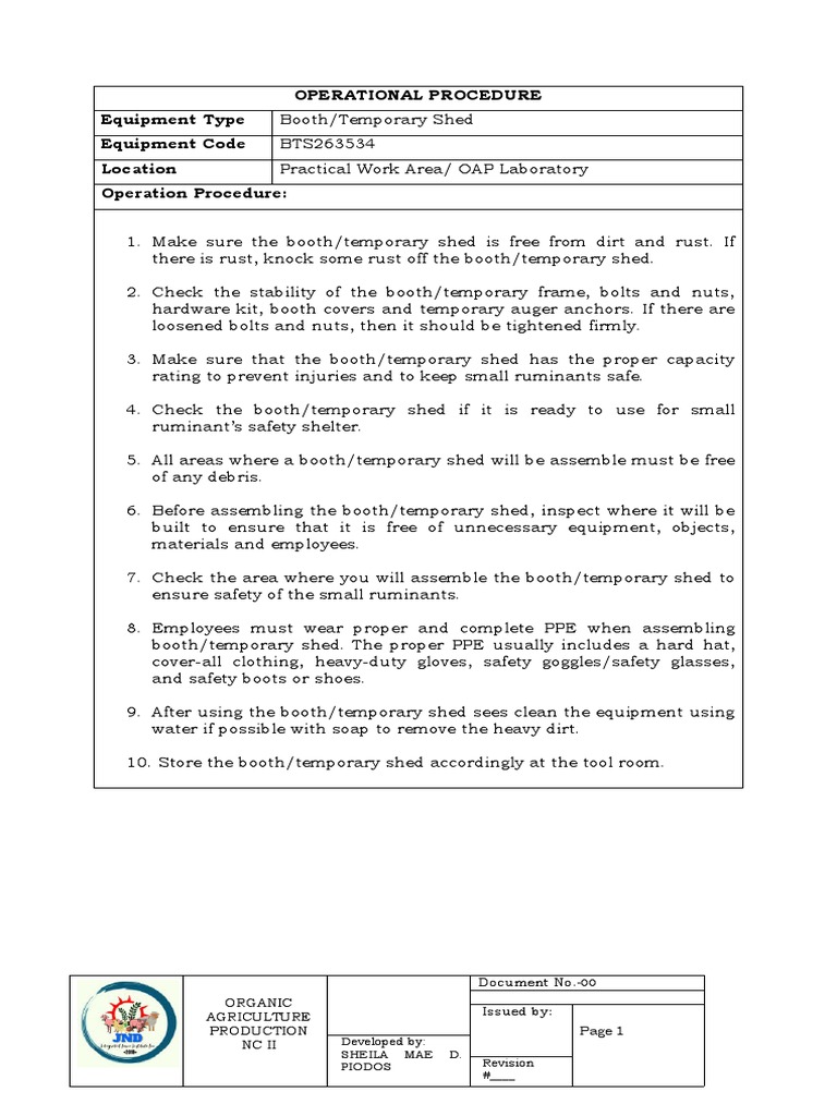 Oap Operational Procedure | PDF | Technology & Engineering