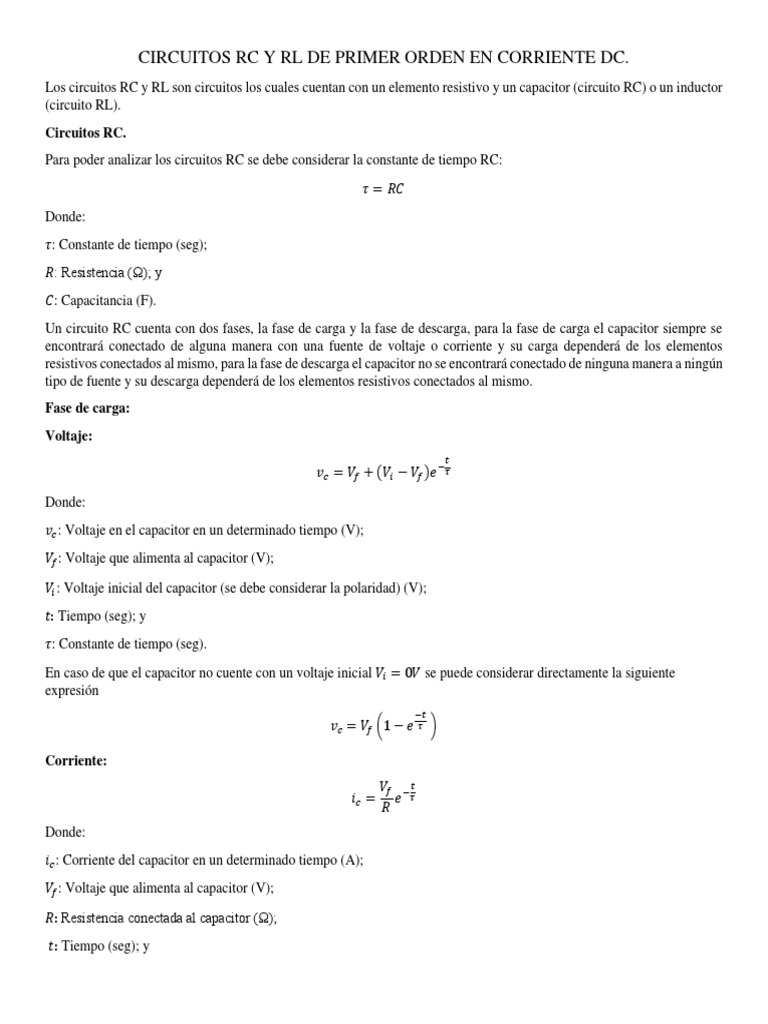 05-01-2021 Formulario | PDF | Condensador | Inductor 05-01-2021 Formulario | PDF | Condensador | Inductor