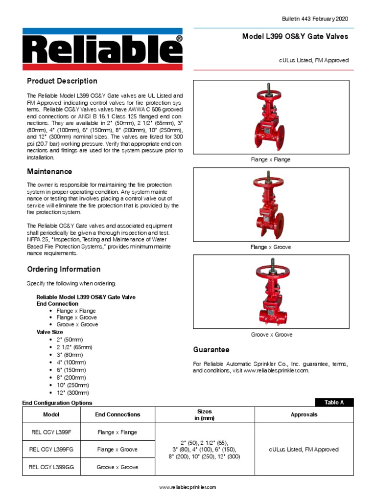 Relaiable OS&Y Valve | PDF | Valve | Mechanical Engineering