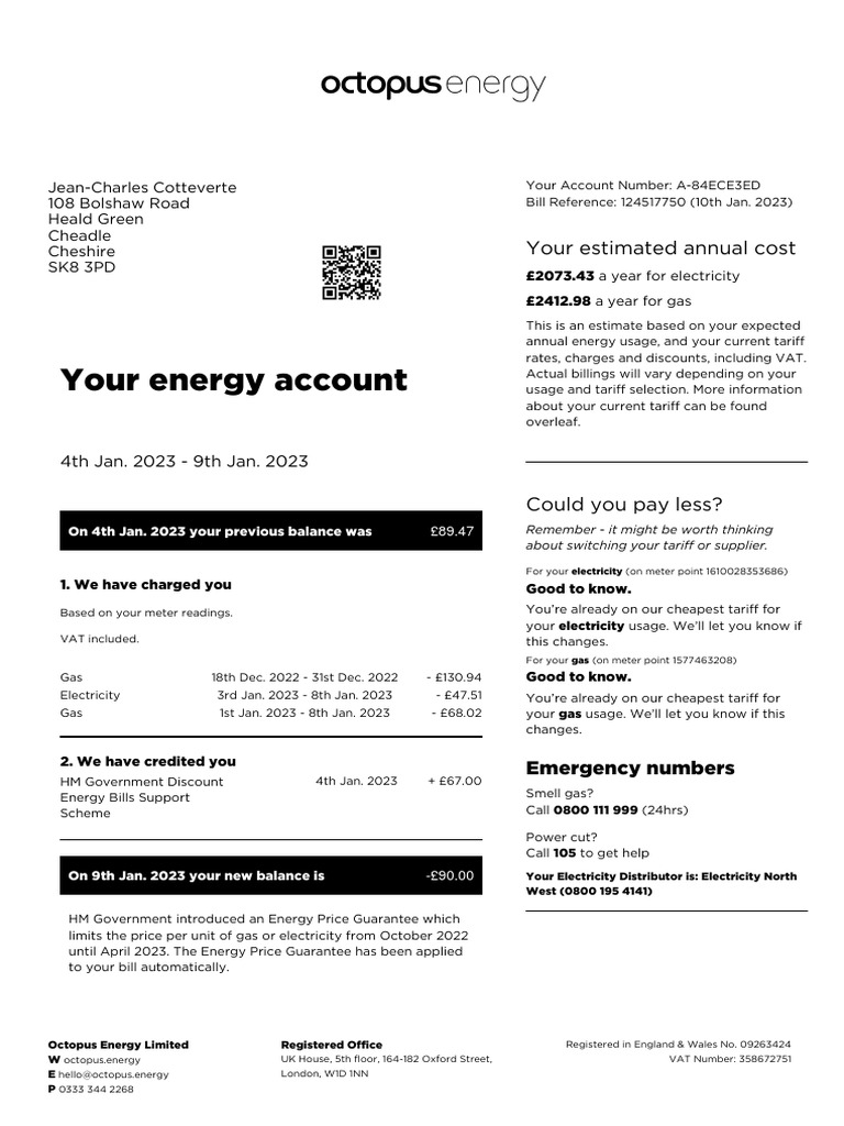 Octopus Energy Statement 2023 01 09 | Download Free PDF | Value Added ...