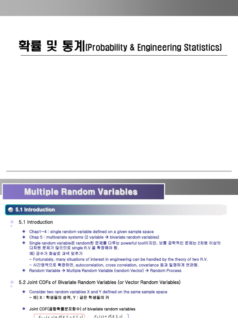 Joint CDFs & Random Variables Guide | PDF | Probability Density Function | Probability Distribution