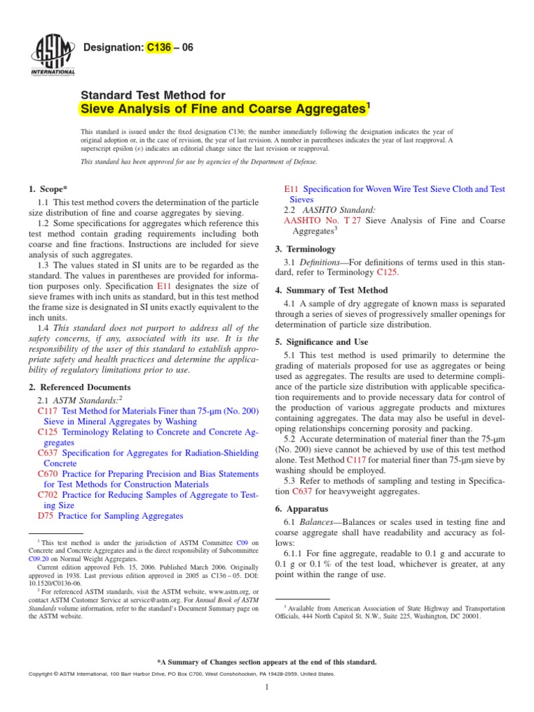 Astm C136 | PDF
