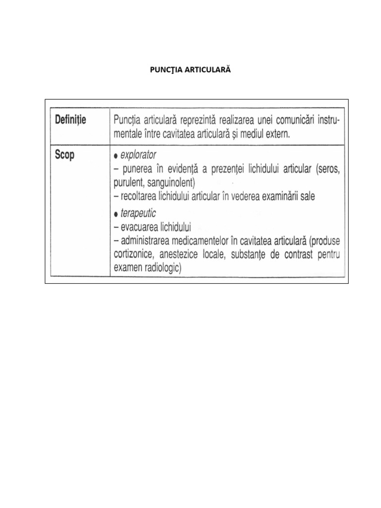 Punctia Articulara | PDF