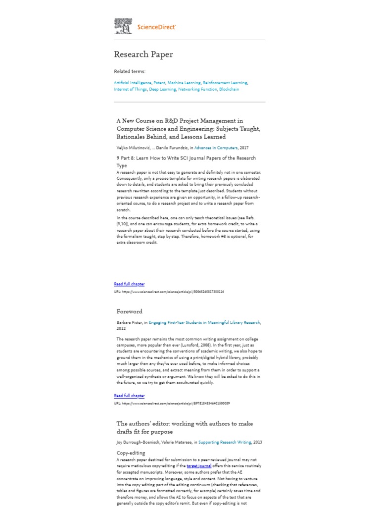 Research Paper - An Overview - ScienceDirect Topics | PDF | Wi Fi | Copy Editing