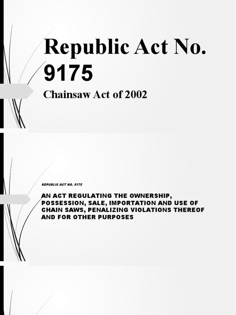 Republic Act No.9175 | PDF | United States House Of Representatives | U ...