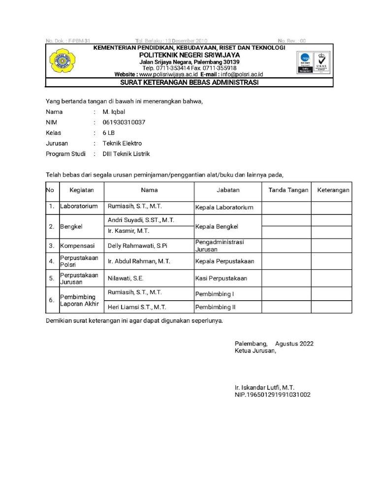 Form 31 - M.Iqbal | PDF