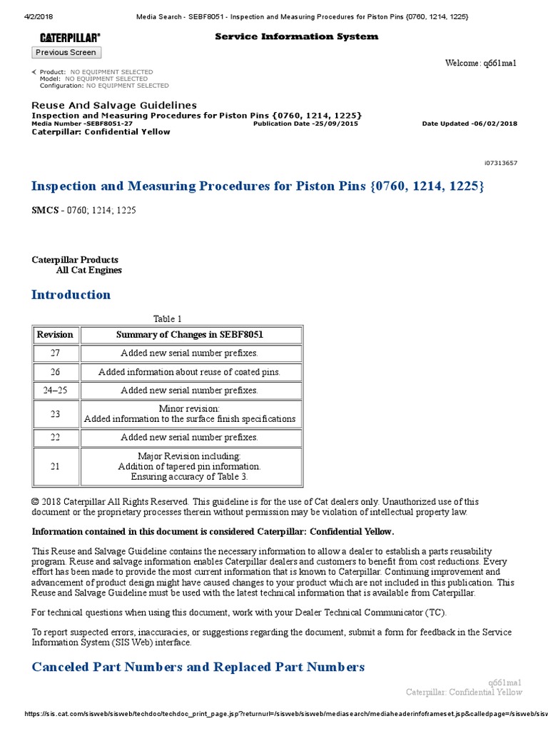Media Search - SEBF8051 - Inspection and Measuring Procedures For ...