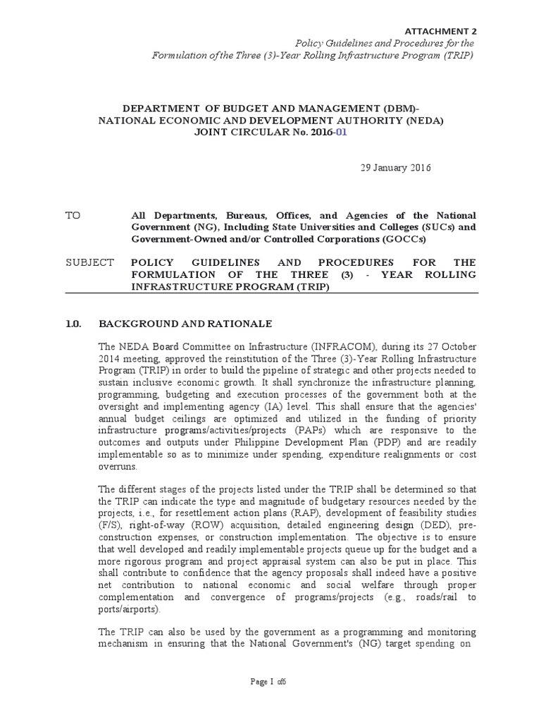 Trip Guidelines | PDF | Infrastructure | Public–Private Partnership