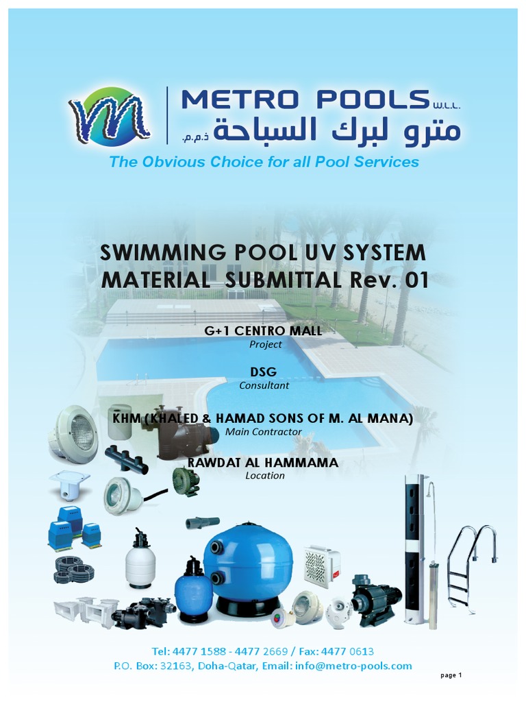 Swimming Pool Uv System Material Sub. - r1 | PDF | Hydrogen Peroxide ...