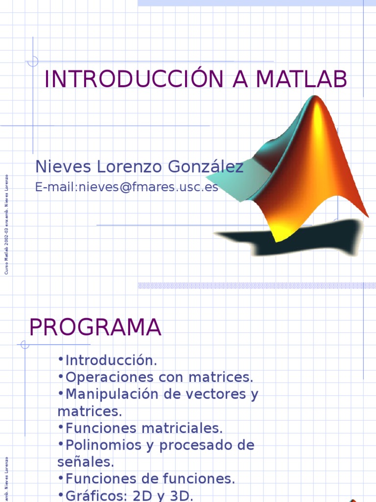 Curso Matlab | Descargar gratis PDF | Matriz (Matemáticas) | Espacio ...