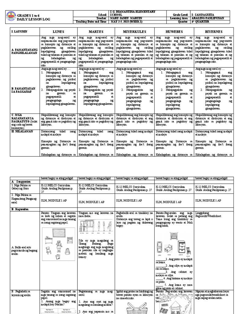 DLL Q4 G1 AP W1 | PDF