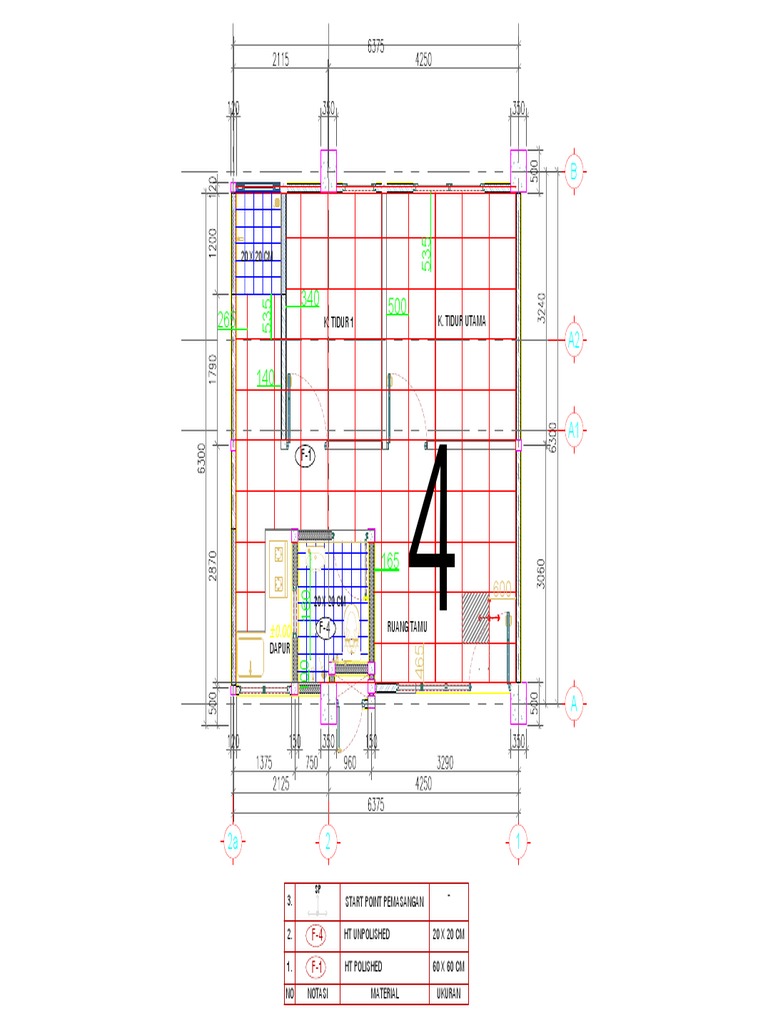DETAIL POLA LANTAI UNIT -Model | PDF