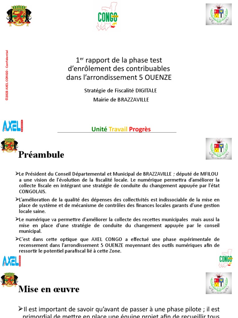 Enrôlement Fiscal Numérique à Ouenze | PDF | Finance et gestion monétaire