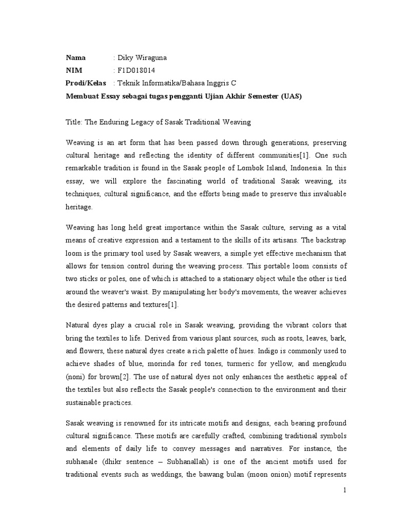 Essay Bing | PDF | Weaving | Clothing