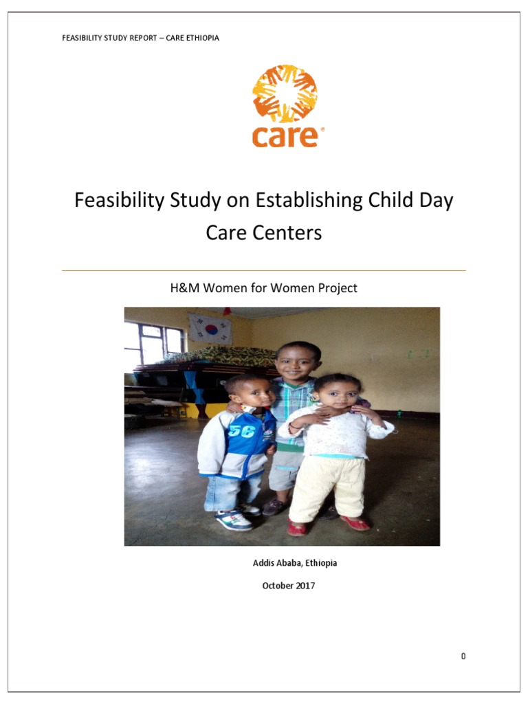 Feasibility Study On Establishing Child Day Care Centers | PDF | Child Care | Ethiopia