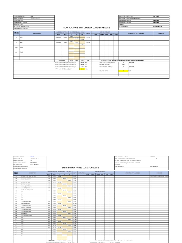 MDB Option-1 (35kva) | PDF | Power Supply | Building Engineering