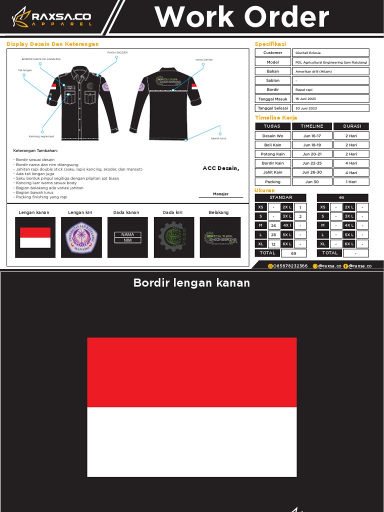 Work Order 2.0 PDL Agriculture Ratulangi | PDF