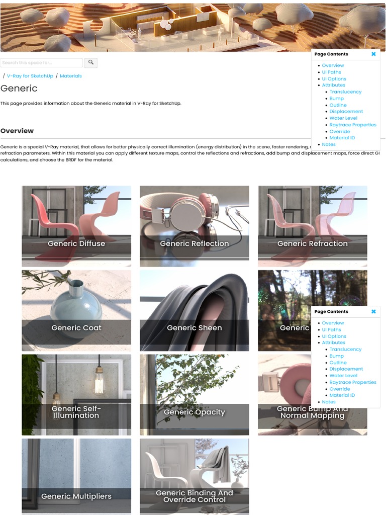 Generic - V-Ray For SketchUp - Chaos Help | PDF | Texture Mapping | Rendering (Computer Graphics)