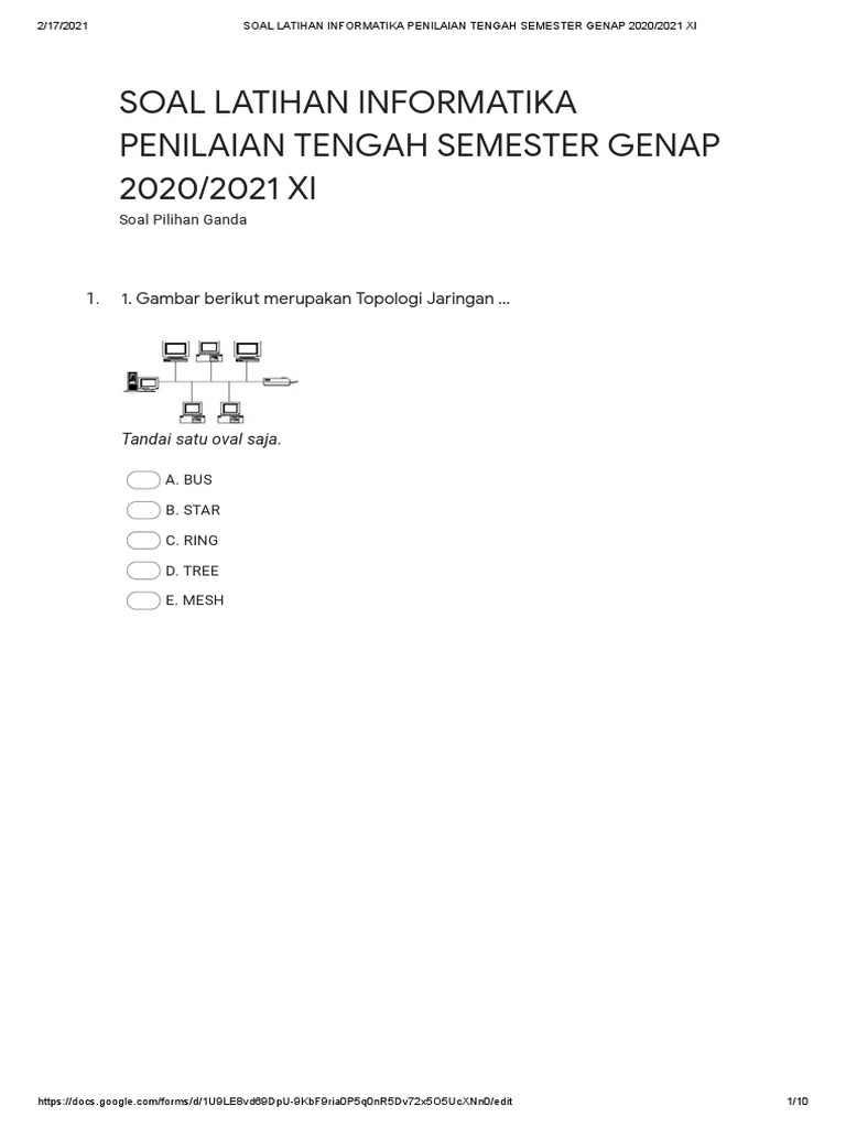 Soal Latihan Informatika XI | PDF