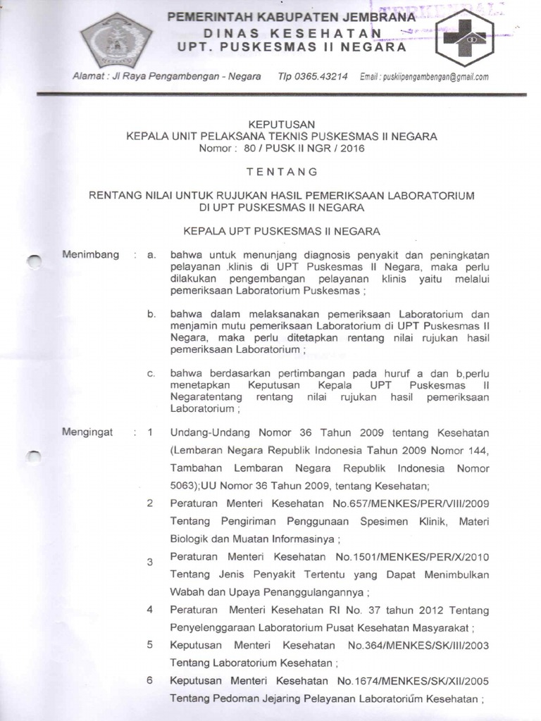 SK Rentang Nilai Normal | PDF SK Rentang Nilai Normal | PDF