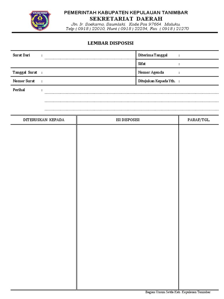 Lembar Disposisi | PDF