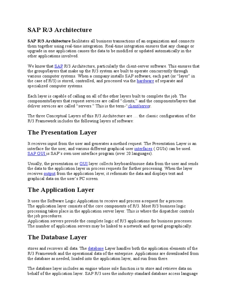 Sap Basis | PDF | Databases | Server (Computing)