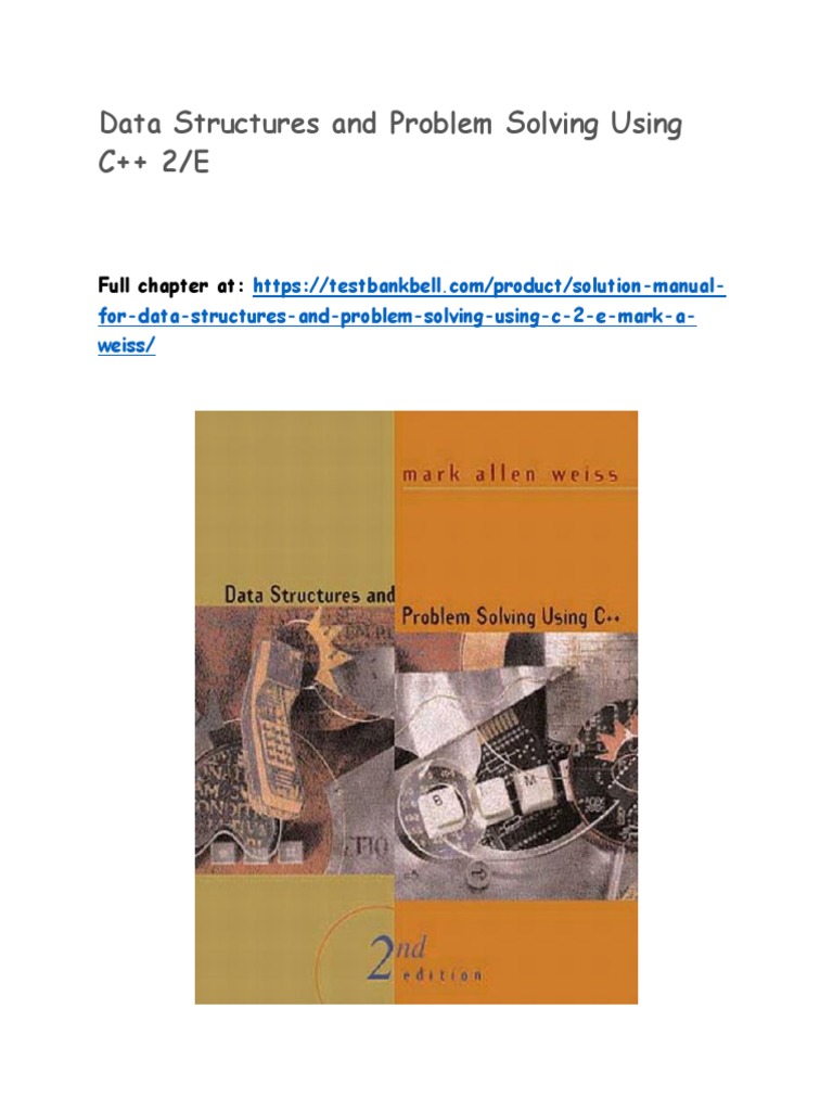 Solution Manual For Data Structures and Problem Solving Using C 2 e ... Solution Manual For Data Structures and Problem Solving Using C 2 e ...