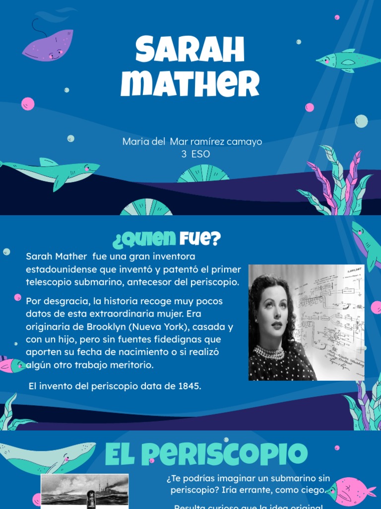 Sarah Mather Inventora (María Del Mar-3ESO) | PDF