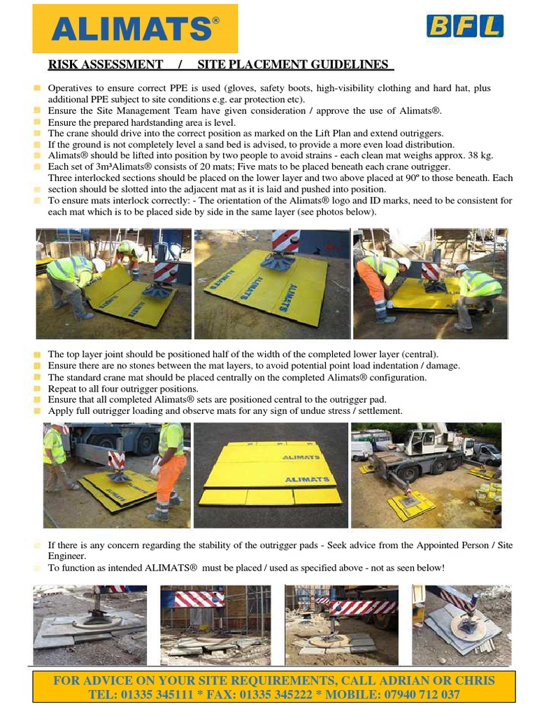 Alimat-Risk-Assessment-and Site-Placement-guidelines - (Revised 2014) | PDF | Crane (Machine ...
