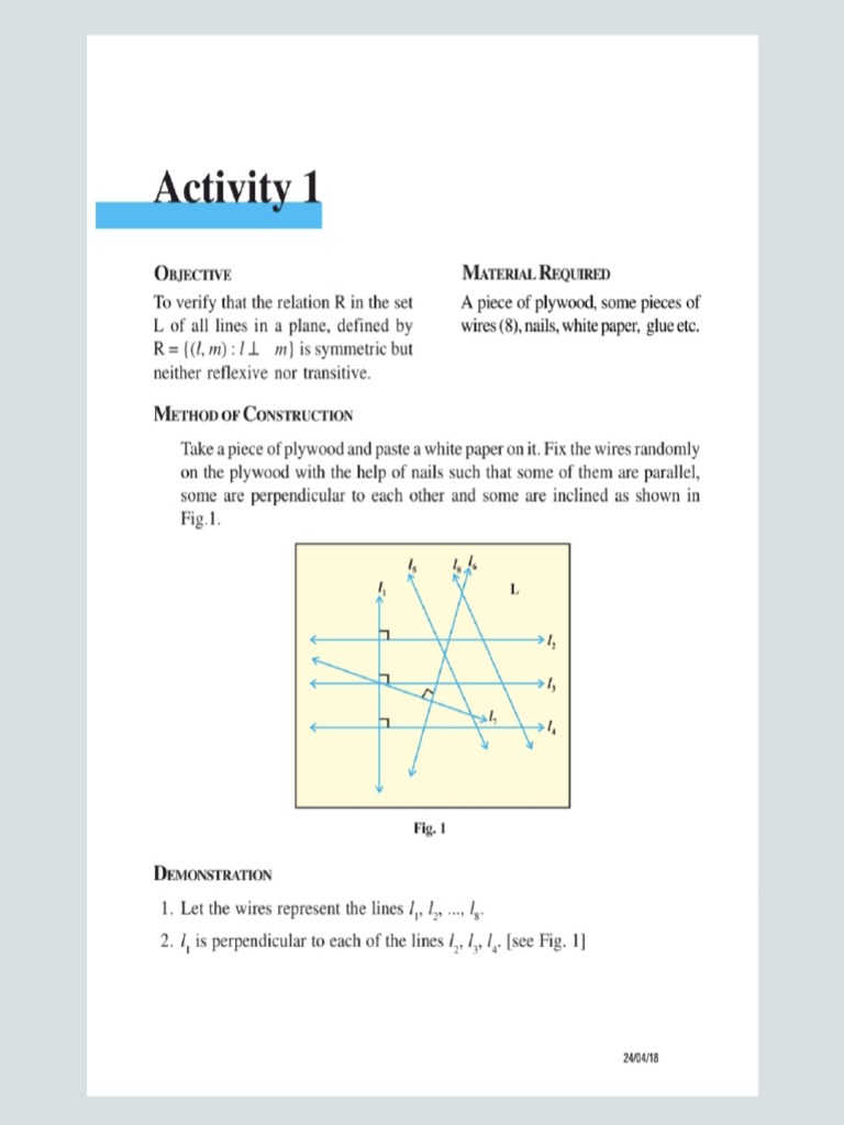 Maths Activities For Xii | PDF
