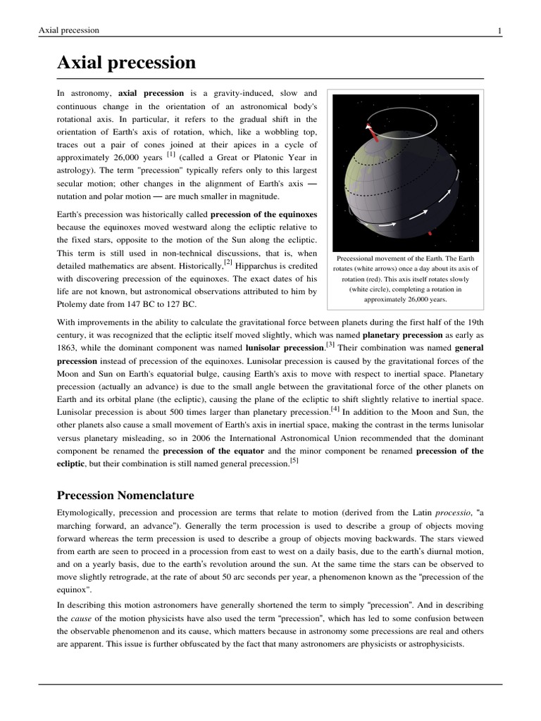 Precession | PDF | Rotation | Earth Precession | PDF | Rotation | Earth