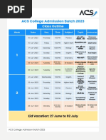 ACS Varsity 2025 Admission Routine | PDF | Verb | Grammar
