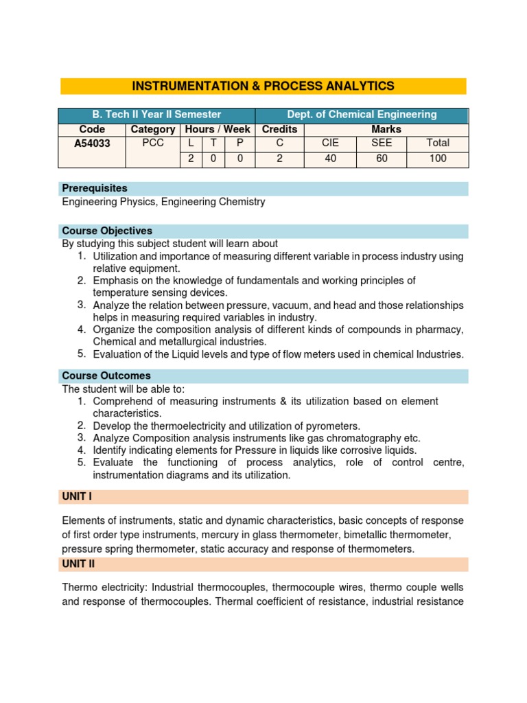 Process Instrumentation Overview | PDF | Pressure Measurement | Thermometer