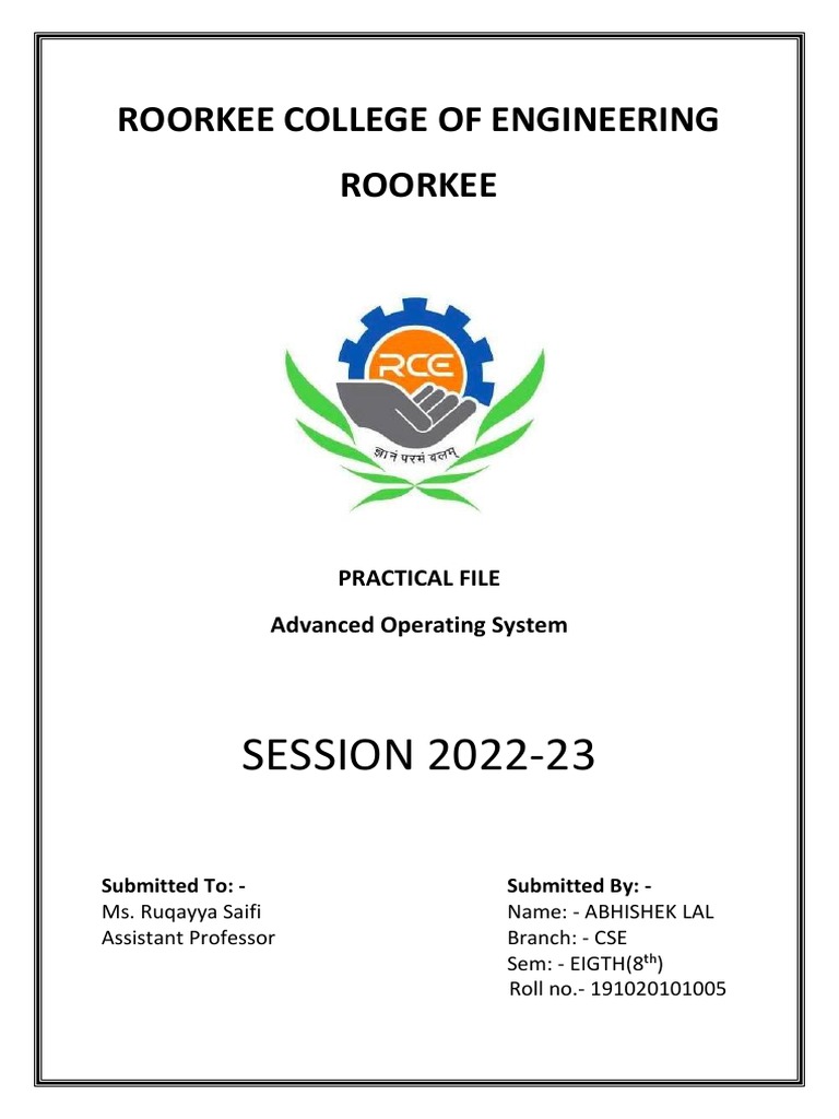 AOS Practical File1 | PDF | Scheduling (Computing) | Booting