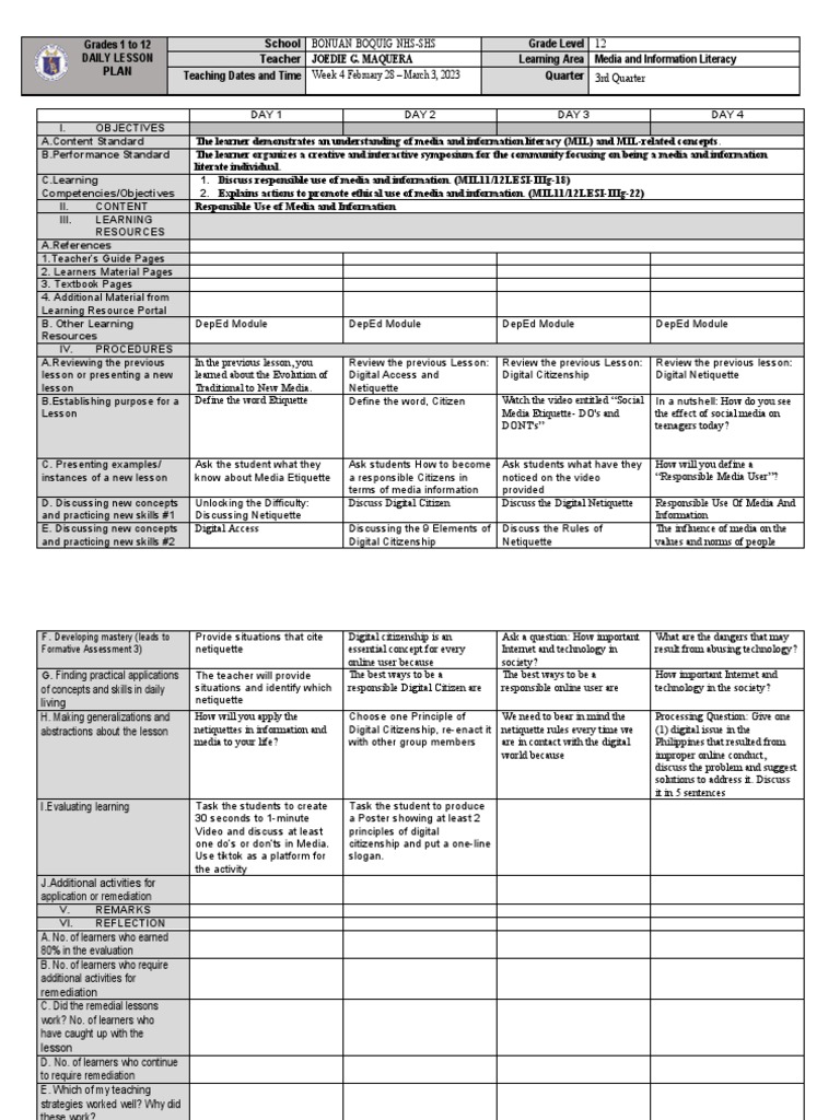 MIL DLL Week 3 | PDF | Information | Learning