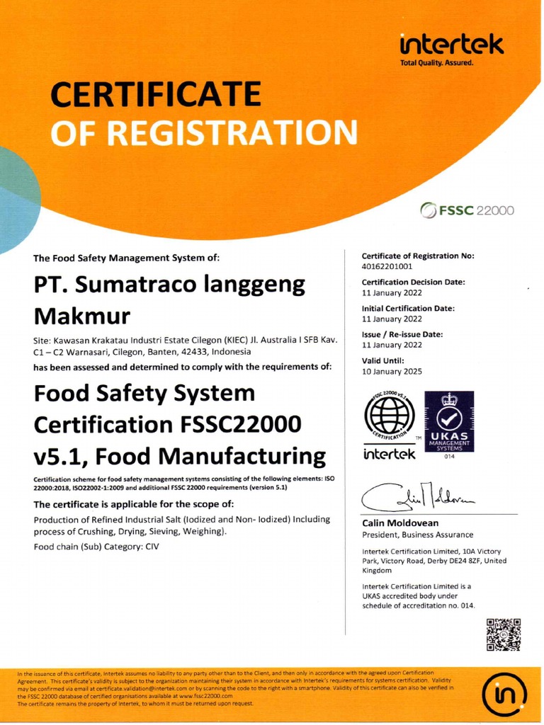 FSSC 22000 | PDF