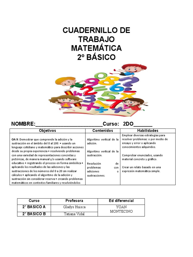 Cuadernillo-Segundo-Basico - RESOLUCION DE PROBLEMAS | PDF | Sustracción | Algoritmos