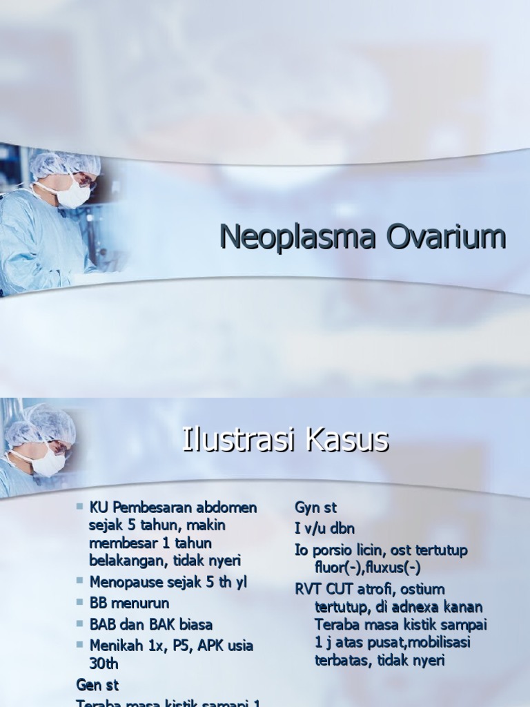Neoplasma Ovarium: Kista dan Tumor | PDF