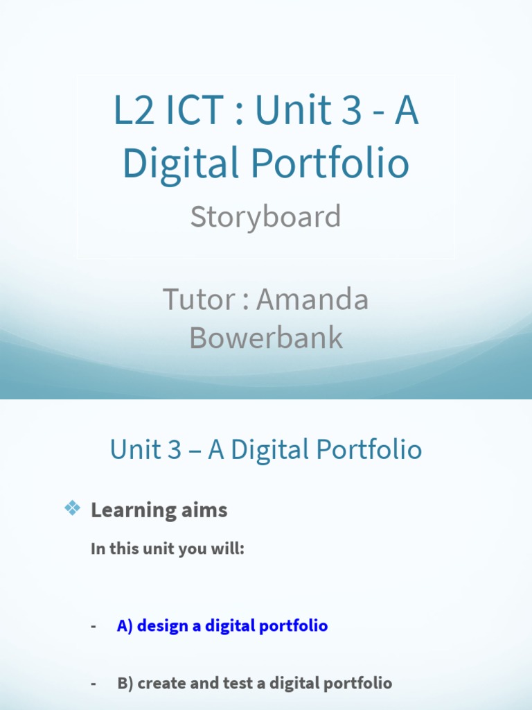 03 Unit 3 Lesson 3 - Storyboard | PDF