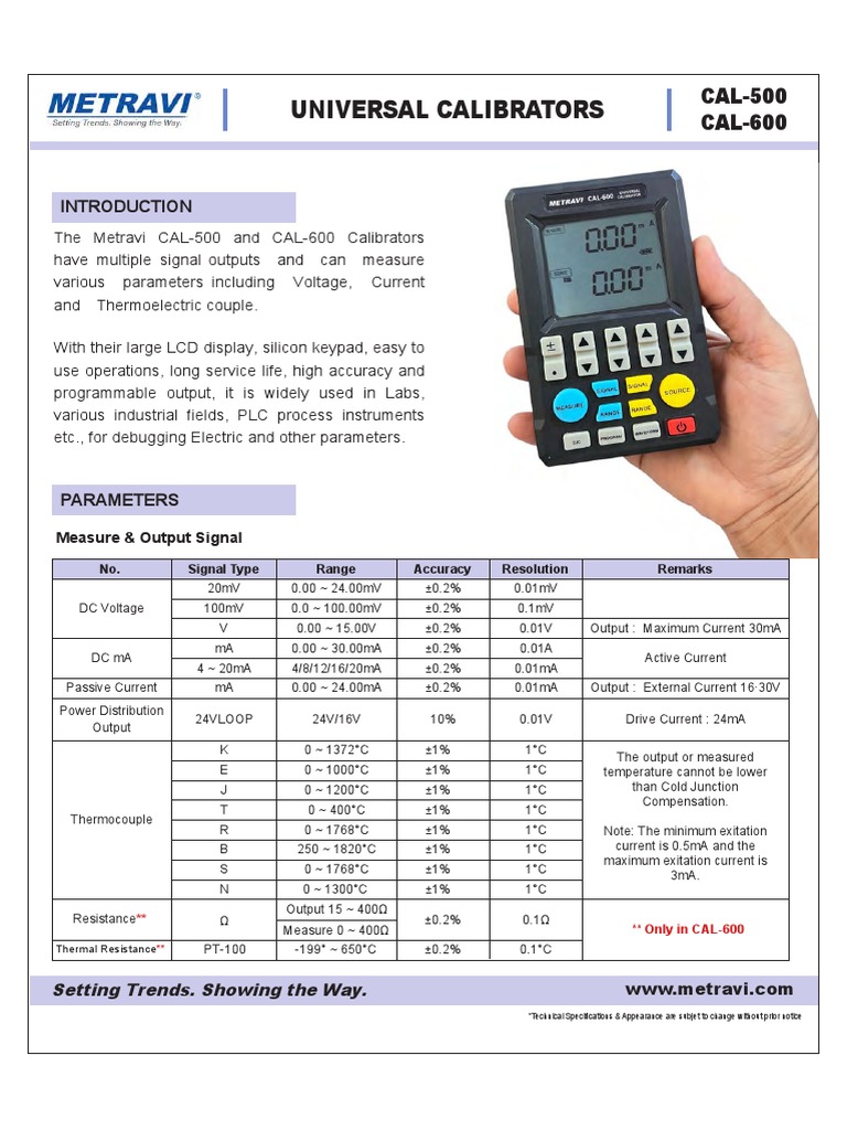 MetraviUniversal Calibrator | PDF