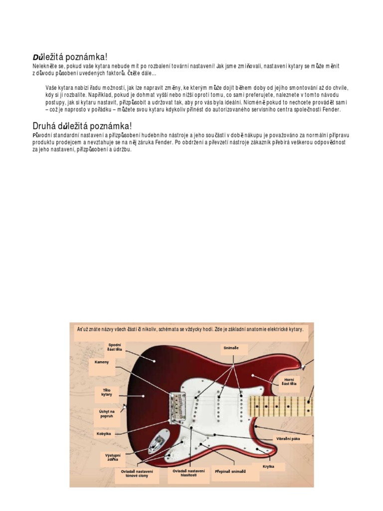 Nastaveni Kytary Fender | PDF