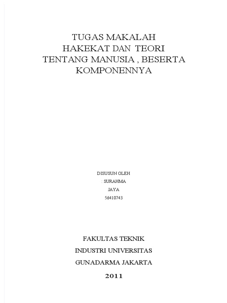 Contoh Makalah Singkat | PDF