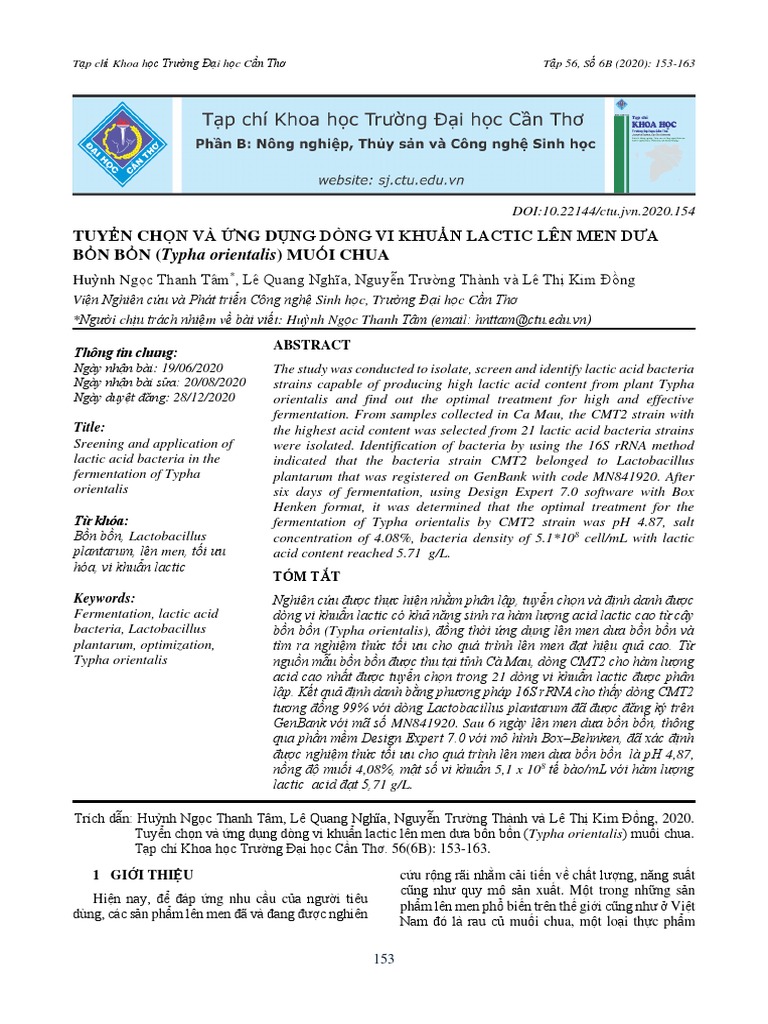 07 CNTP Huynh Ngoc Thanh Tam (153 163) 154 | PDF