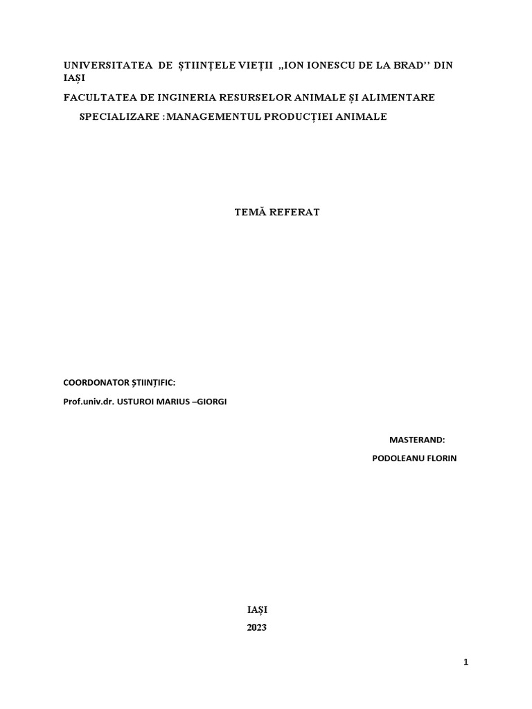 Proiect Florin Podoleanu Examen Pasari | PDF