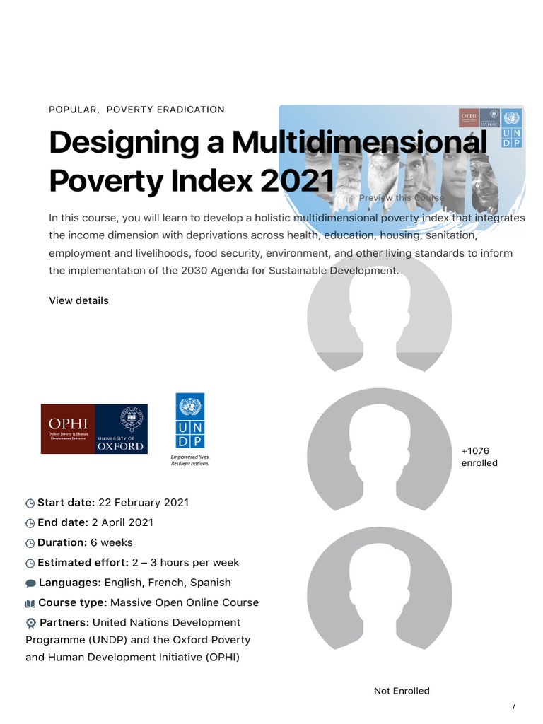 Website - Designing A Multidimensional Poverty Index 2021 - Learning ...